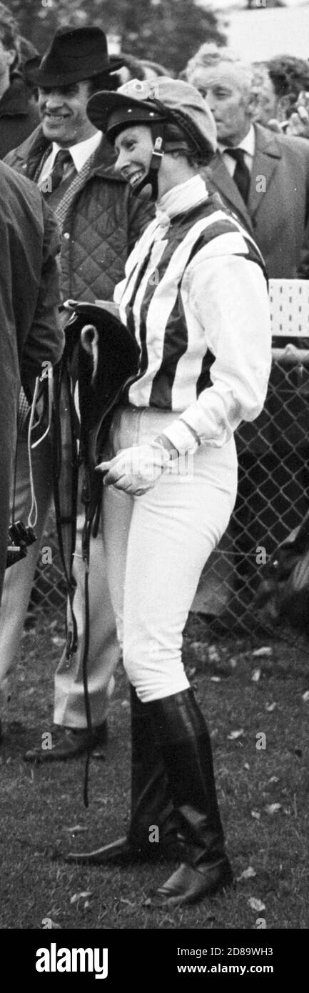 PRINCESS ANNE RIDES LITTLE SLOOP AT GOODWOOD RACES. 1984 Stock Photo ...