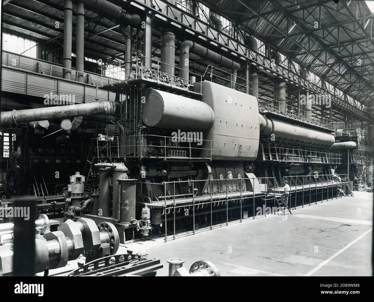 1930 - 40. Fiat - Ansaldo big motors factory. Torino, Italy Stock Photo ...