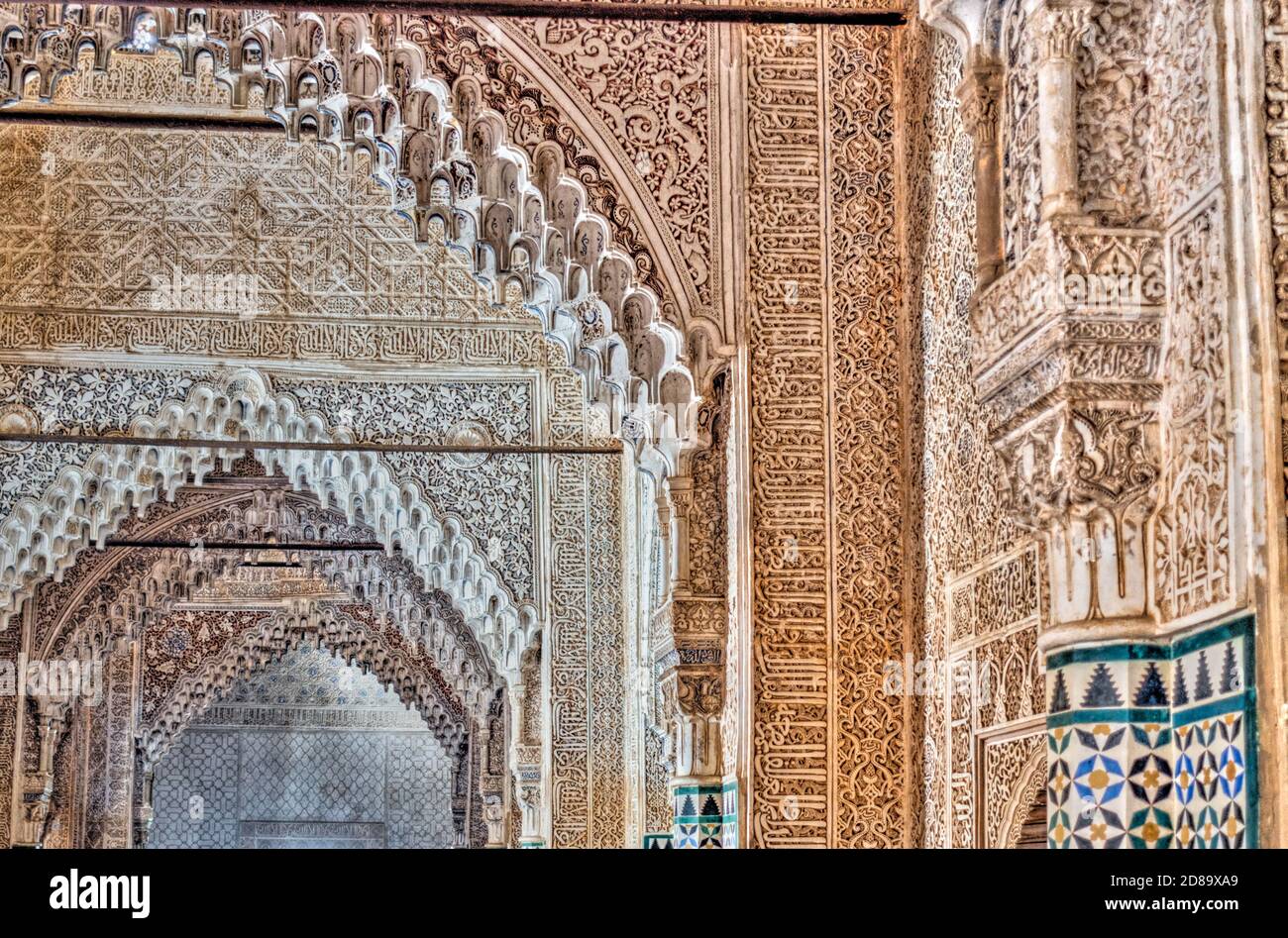 Interior detail of the Alhambra Palace, HDR Image Stock Photo - Alamy