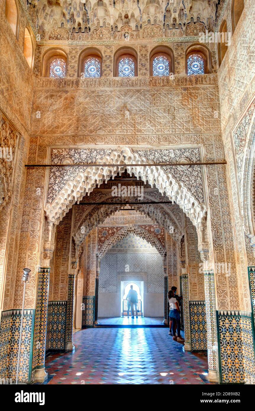 Interior detail of the Alhambra Palace, HDR Image Stock Photo - Alamy
