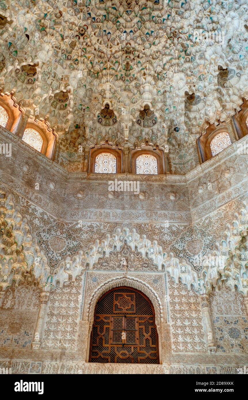 Interior detail of the Alhambra Palace, HDR Image Stock Photo - Alamy