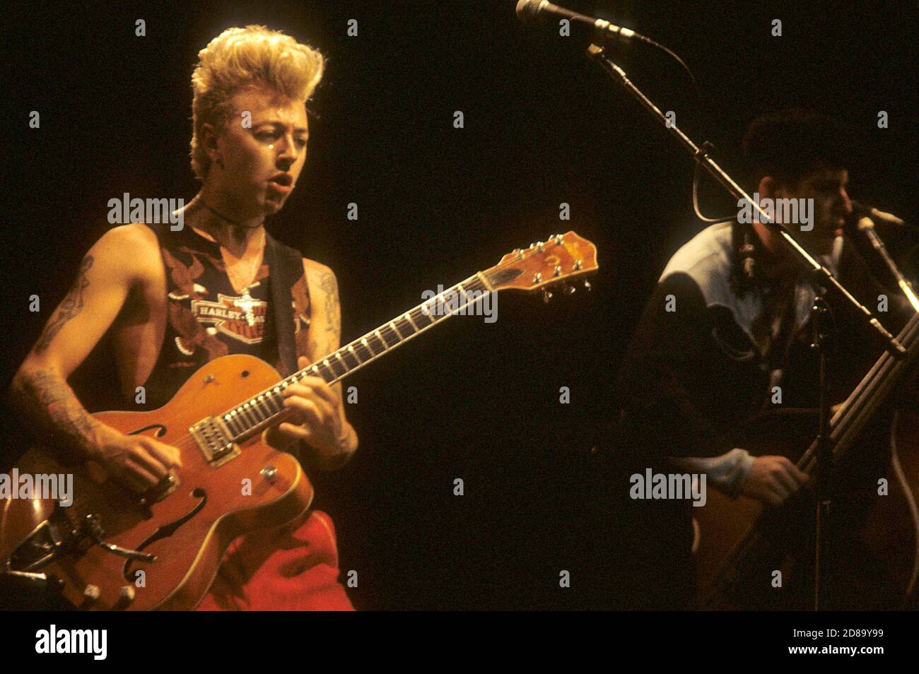 Brian Setzer and Lee Rocker of the Stray Cats live at the Hammerswithh ...
