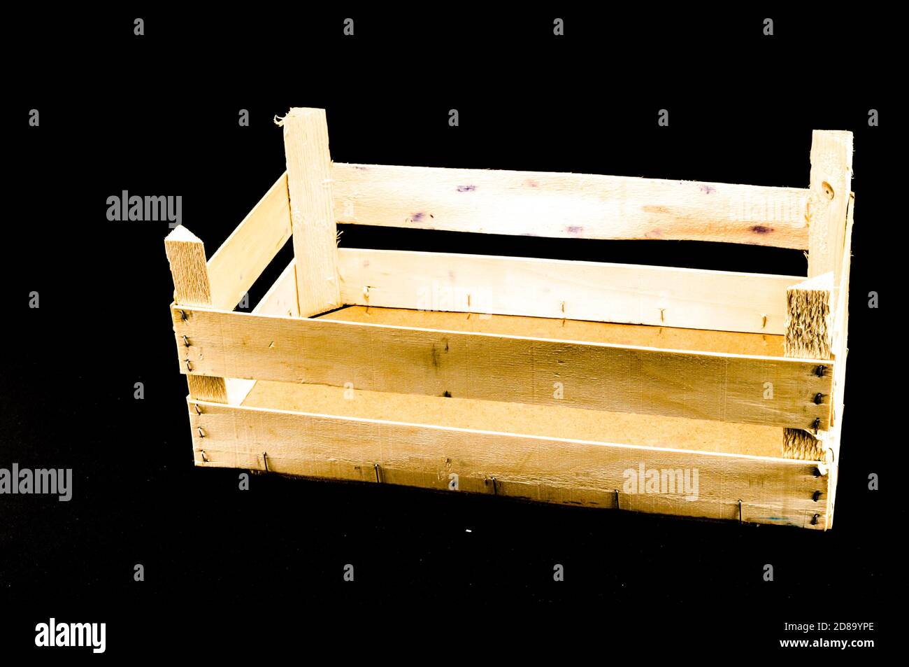 Empty Fruit Crate Box Stock Photo - Alamy