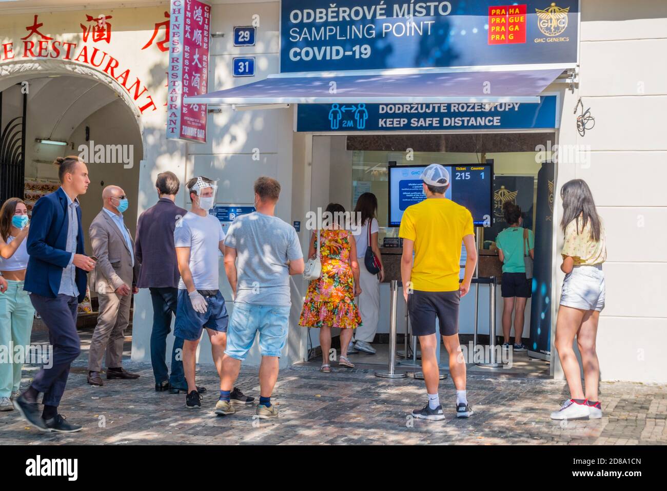 Covid-19 Sampling Point, testing place, Vaclavske namesti, Wenceslas ...
