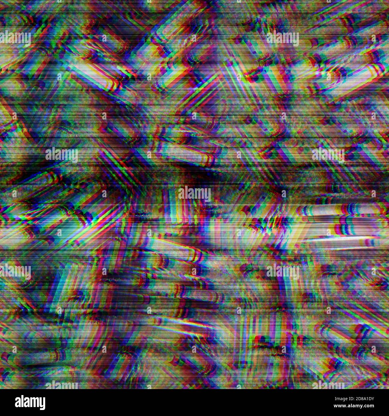 Seamless techno glitch tropical RGB computer noise Stock Photo - Alamy