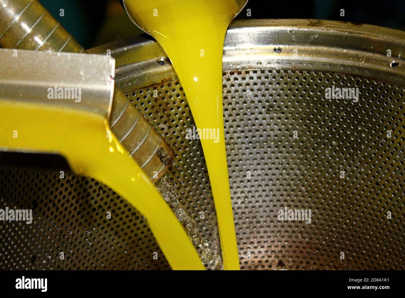 Extra virgin olive oil extraction process in olive oil mill located in ...