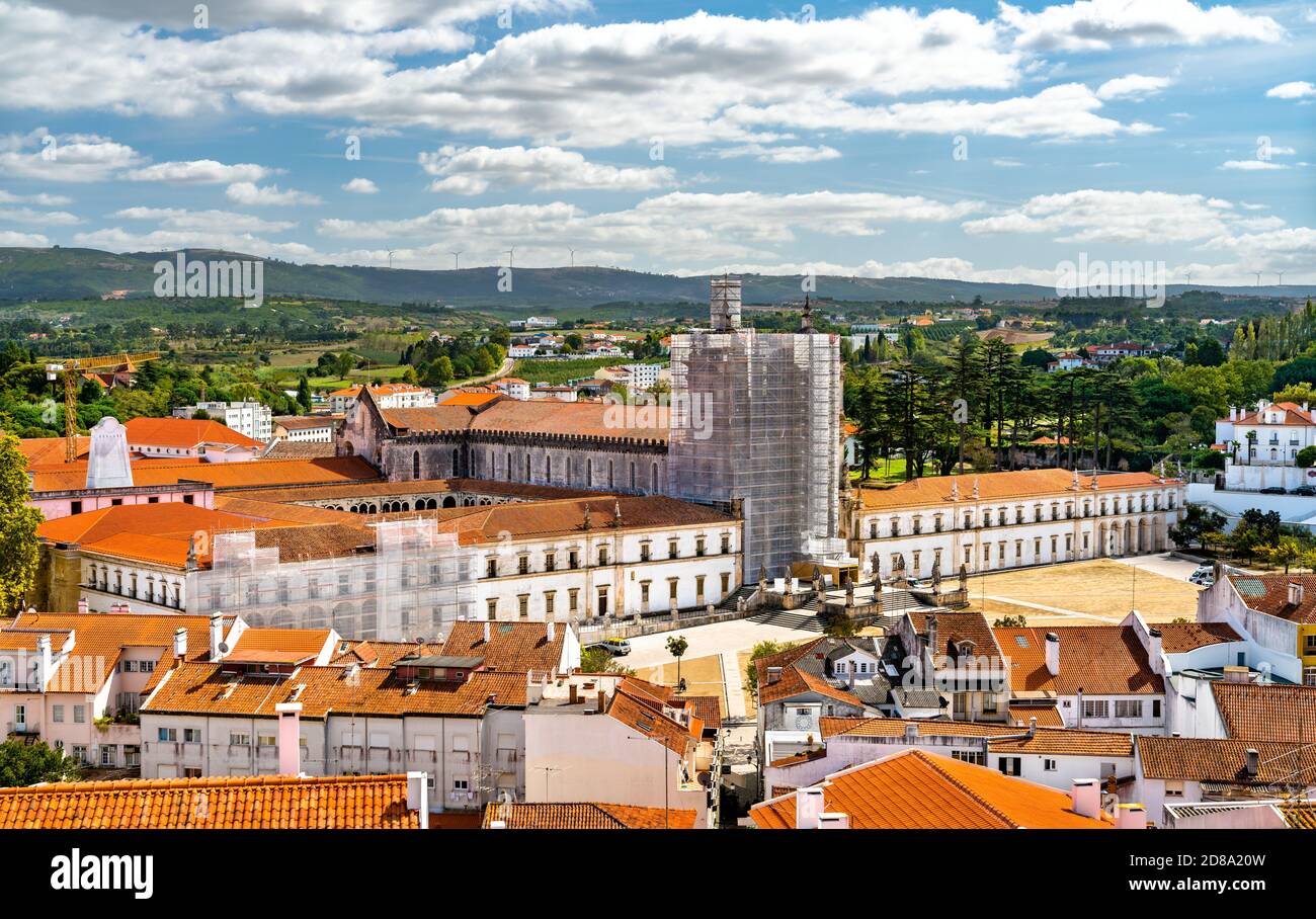 Aerial view of the Alcobaca Monastery in Portugal Stock Photo - Alamy