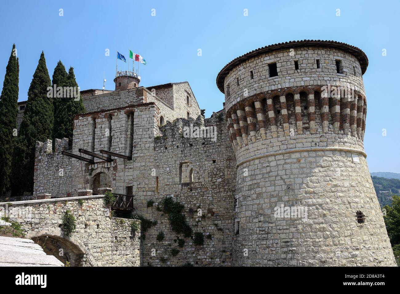 Brescia, Italy: Castle of Brescia, Via del Castello, the ancient part ...