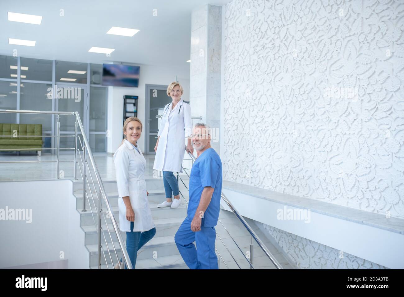 Doctors stairs hi-res stock photography and images - Alamy