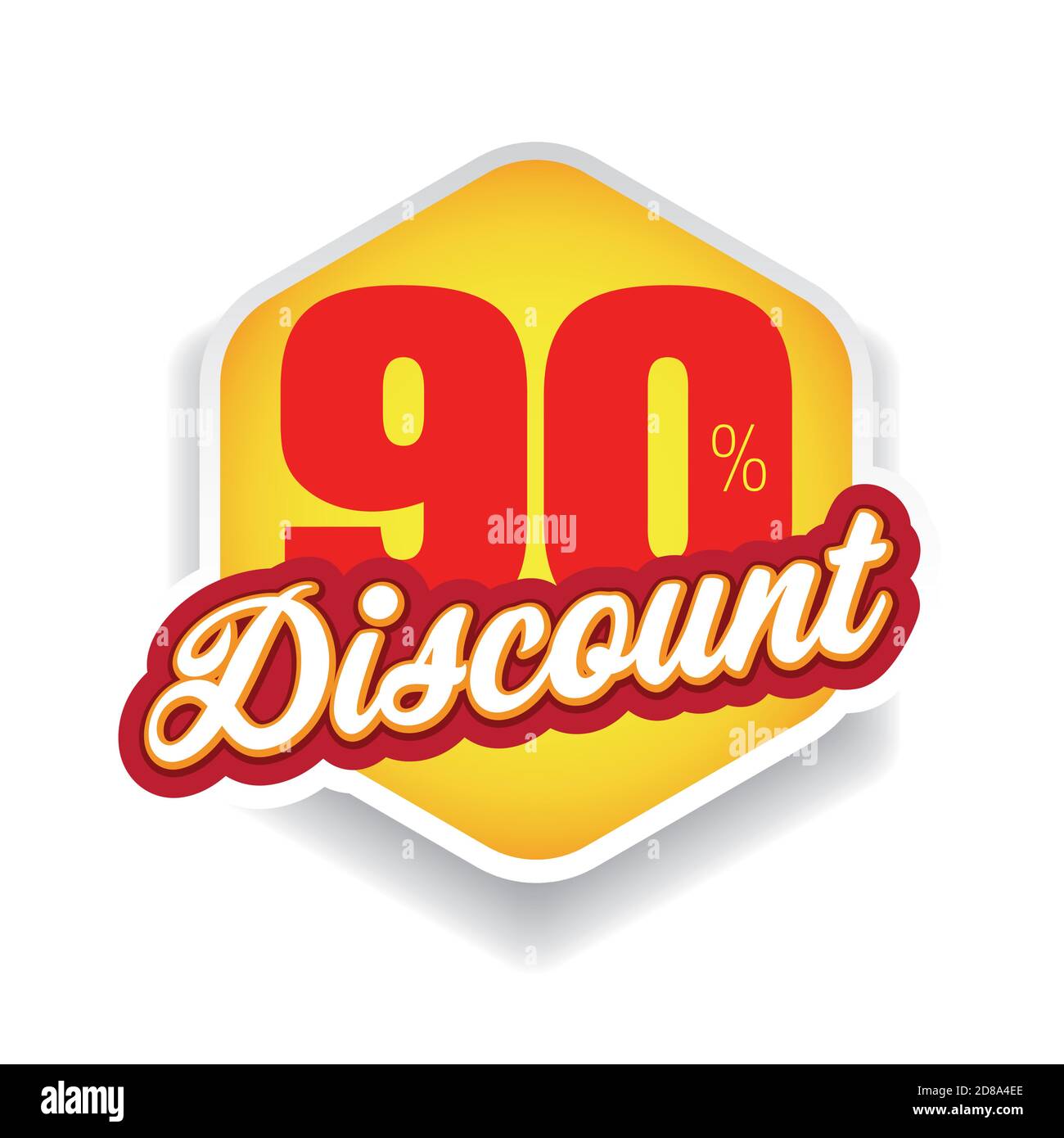 Ninety percent discount label vector Stock Vector Image & Art - Alamy