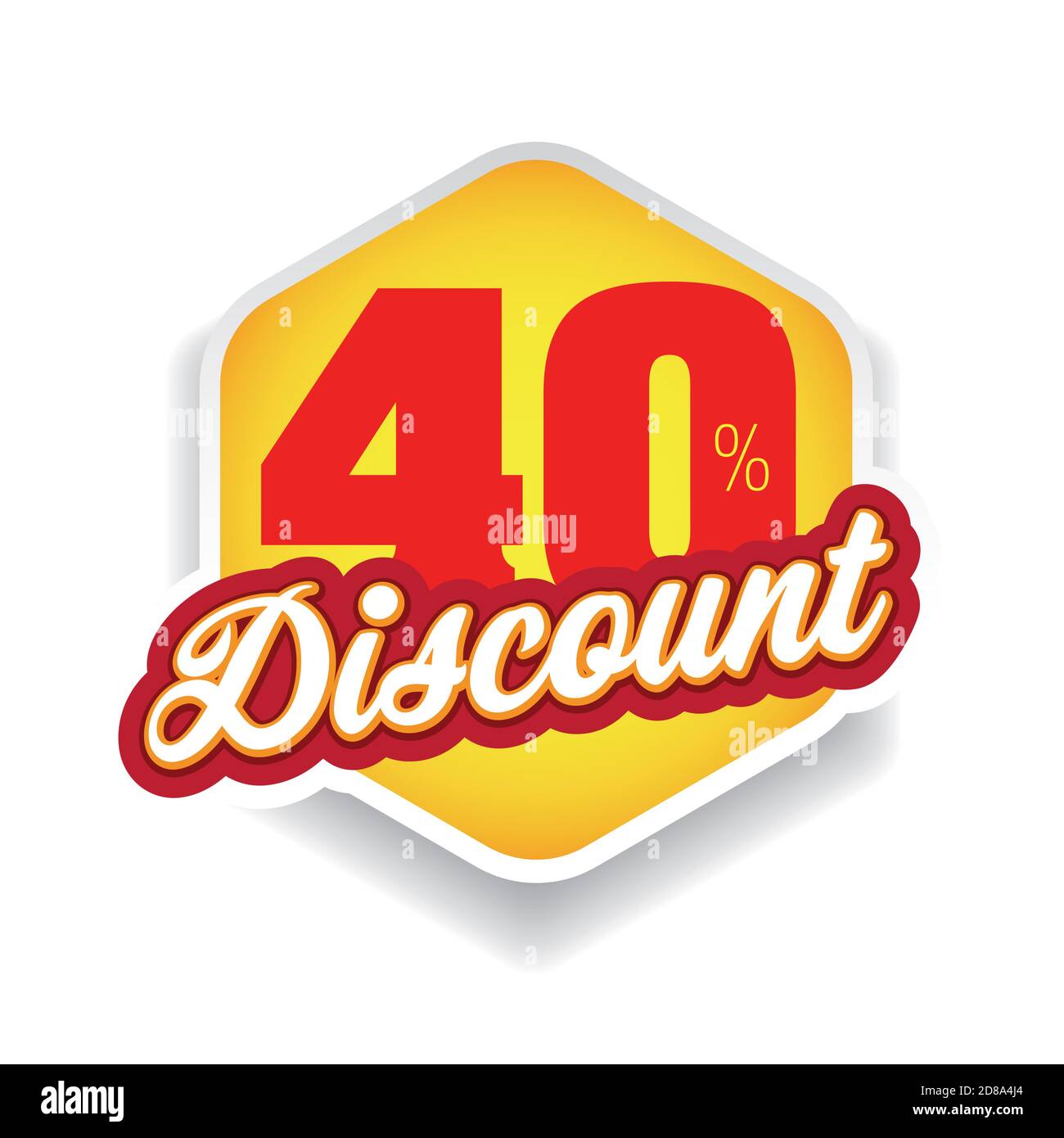 Fourty percent discount label vector Stock Vector Image & Art - Alamy