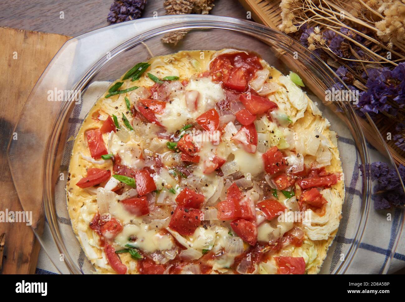 The baked homemade style pizza Stock Photo - Alamy