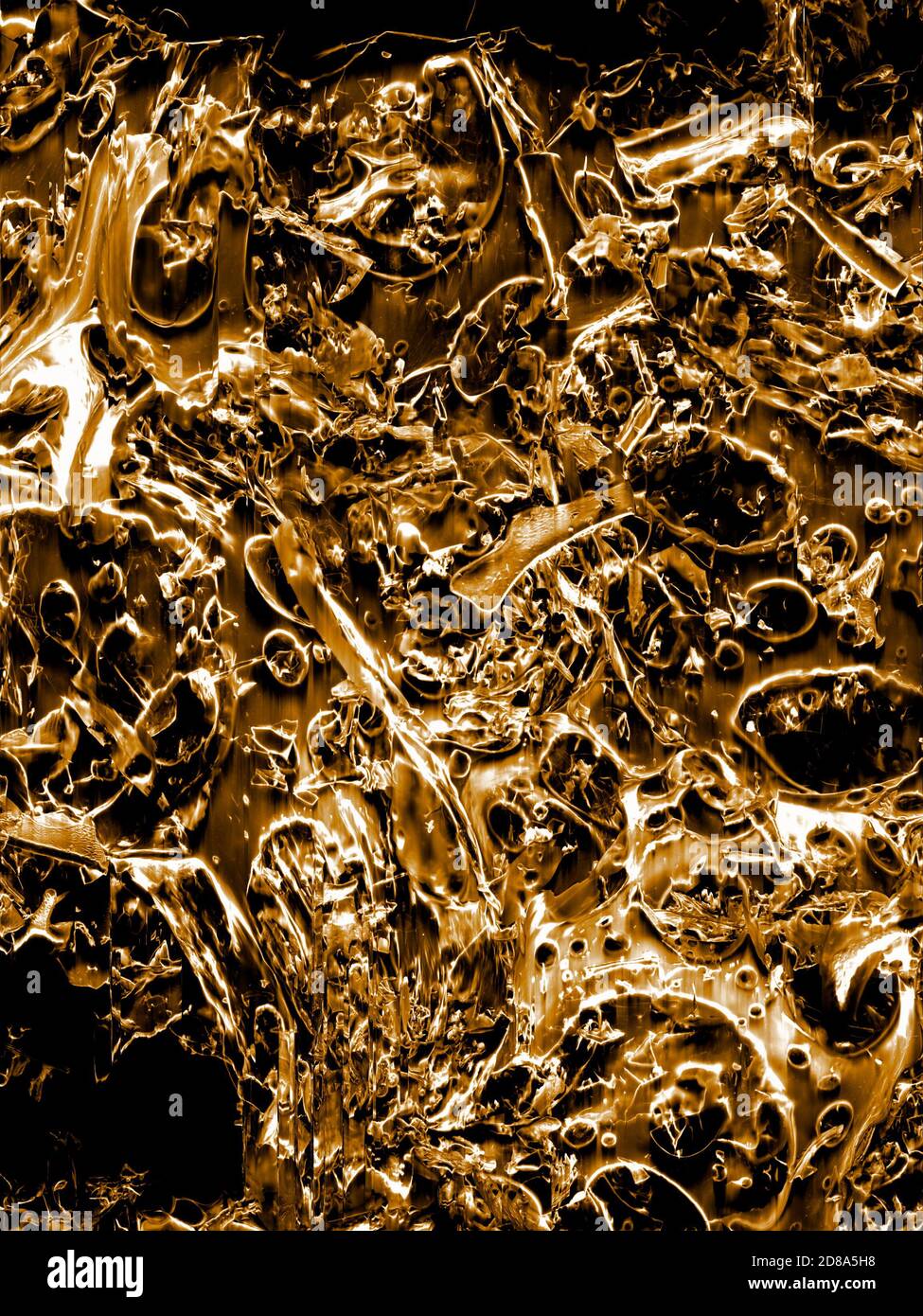 Medium roasted coffee bean imaged by scanning electrom microscope Stock ...