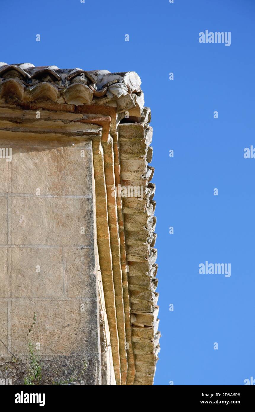 Corner and roof of a traditional house in Ronda, Spain Stock Photo - Alamy