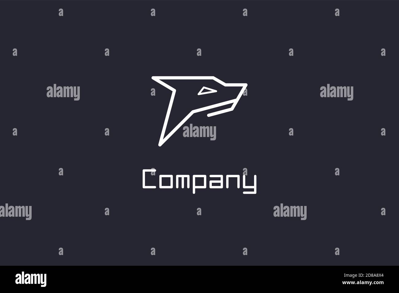 Wolf Letter P Logo Stock Vector Image & Art - Alamy