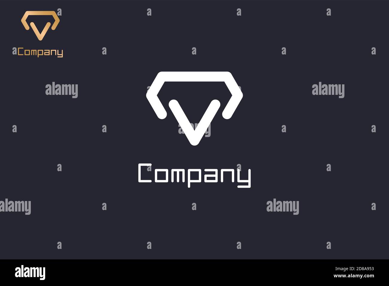 Elegant diamond logo hi-res stock photography and images - Alamy