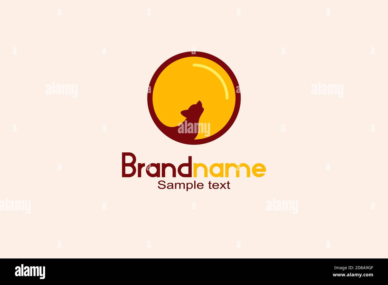 Howling Wolf Logo Design Concept Stock Vector Image & Art - Alamy