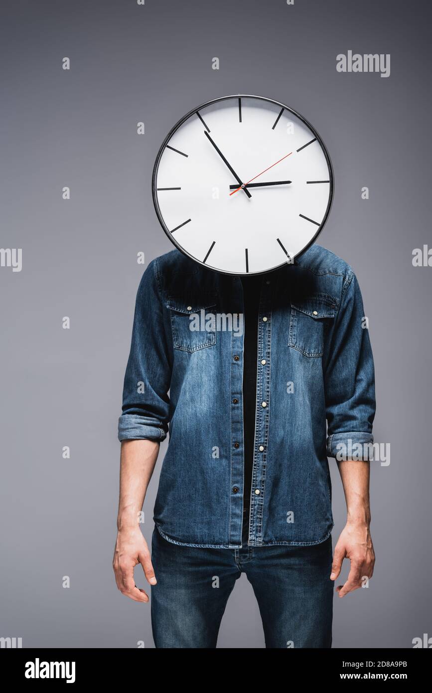 Clock on head hi-res stock photography and images - Alamy