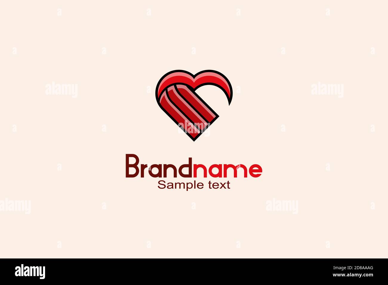 Creative heart logo design concept, elegant and modern logo Stock ...