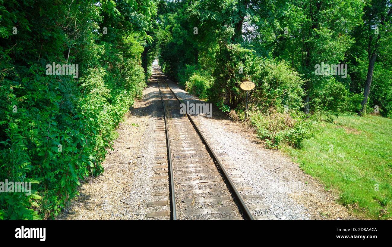 Old rail road track hi-res stock photography and images - Alamy