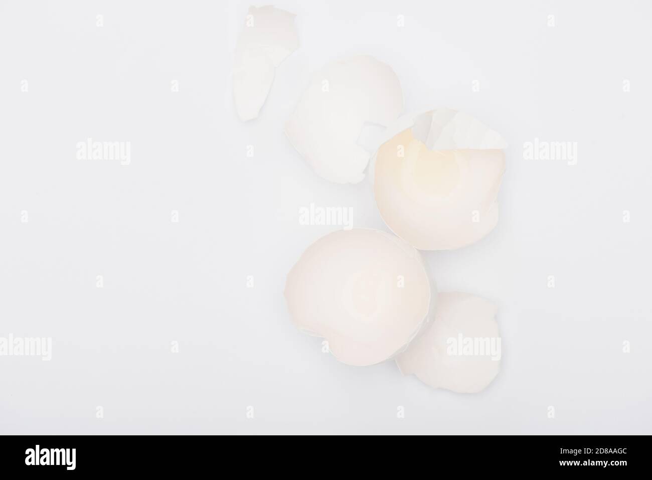 top view of eggshell isolated on white Stock Photo - Alamy