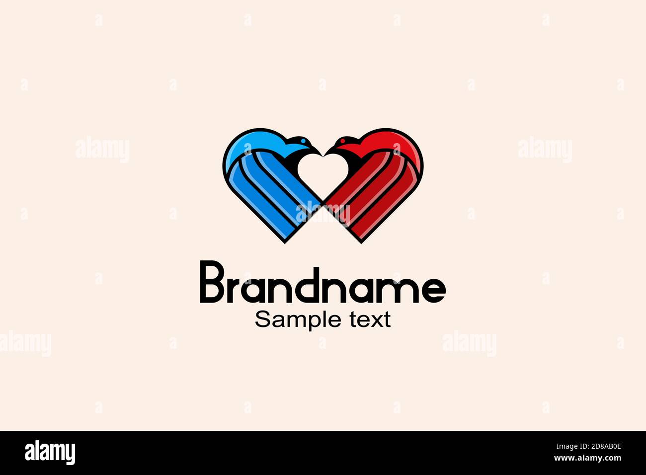 Logo heart emblem Stock Vector Images - Alamy