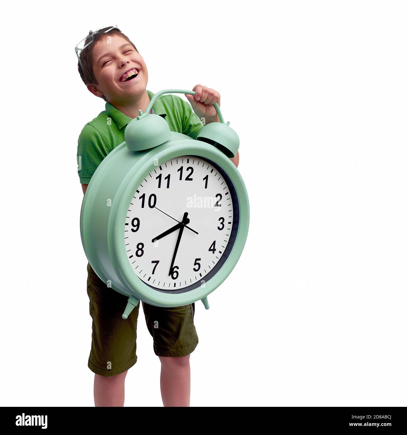 Child waking up alarm Cut Out Stock Images & Pictures - Alamy