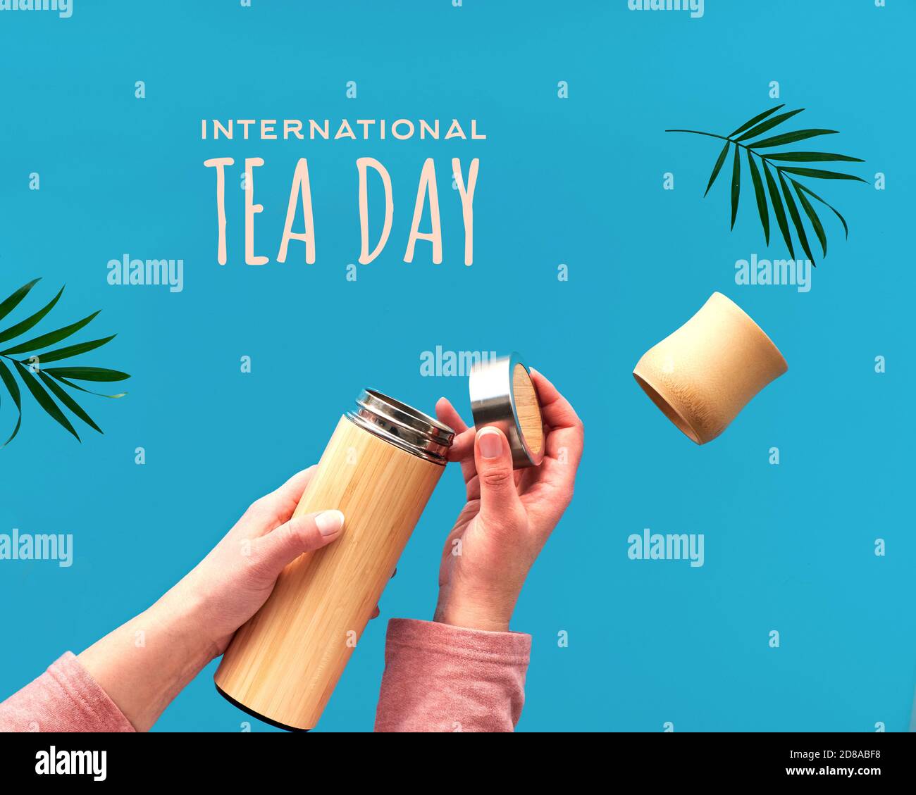 International tea day, December 15. Zero waste tea in bamboo flask ...