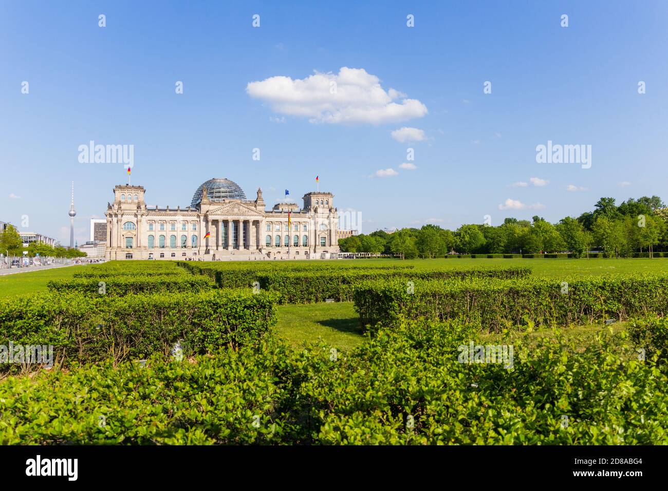 Reichstag building, Berlin, Germany. Historic edifice constructed to ...