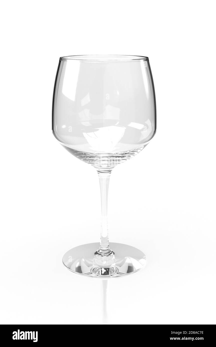 An empty glass isolated on a white background - 3d render Stock Photo ...