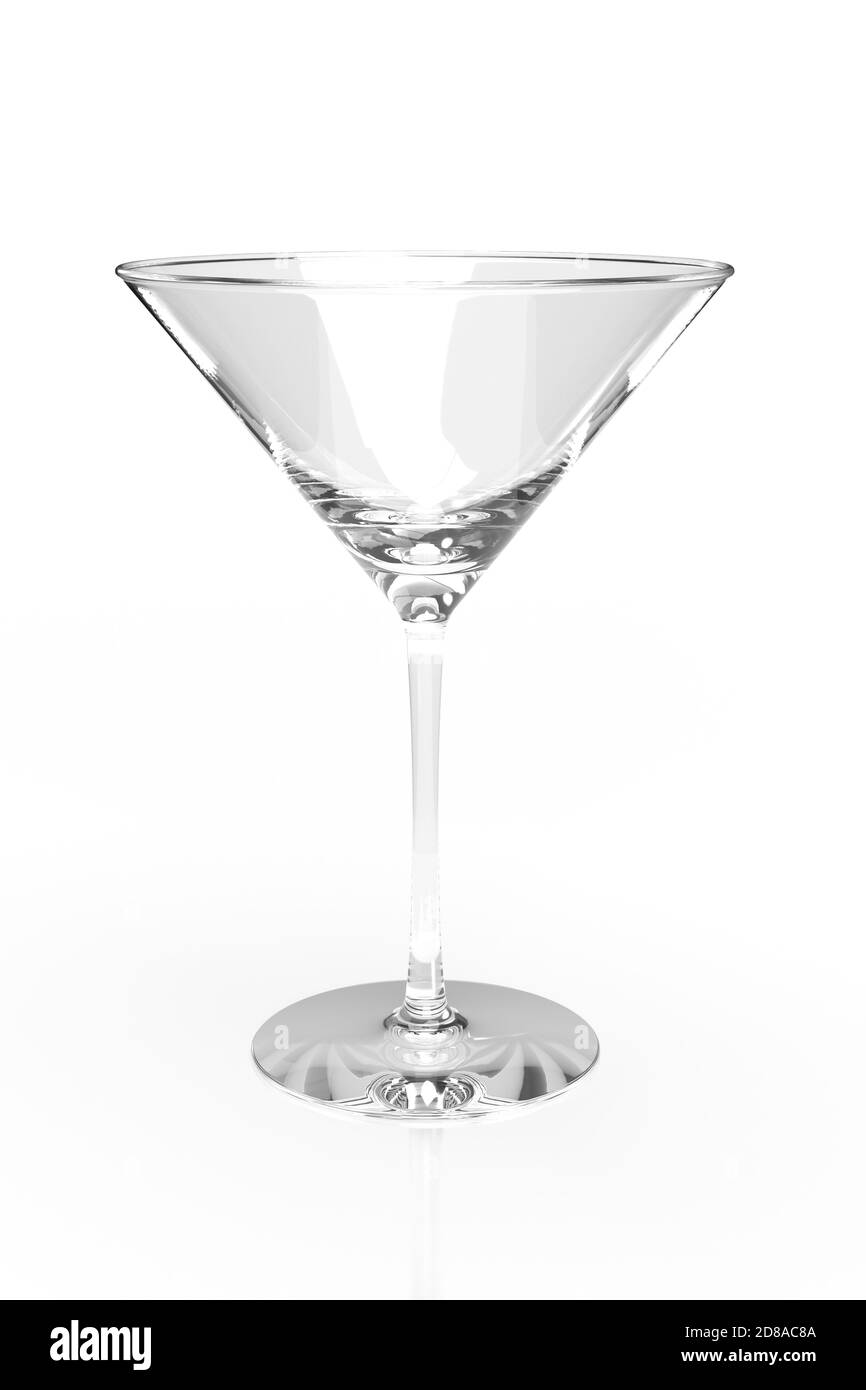 An empty glass isolated on a white background - 3d render Stock Photo ...