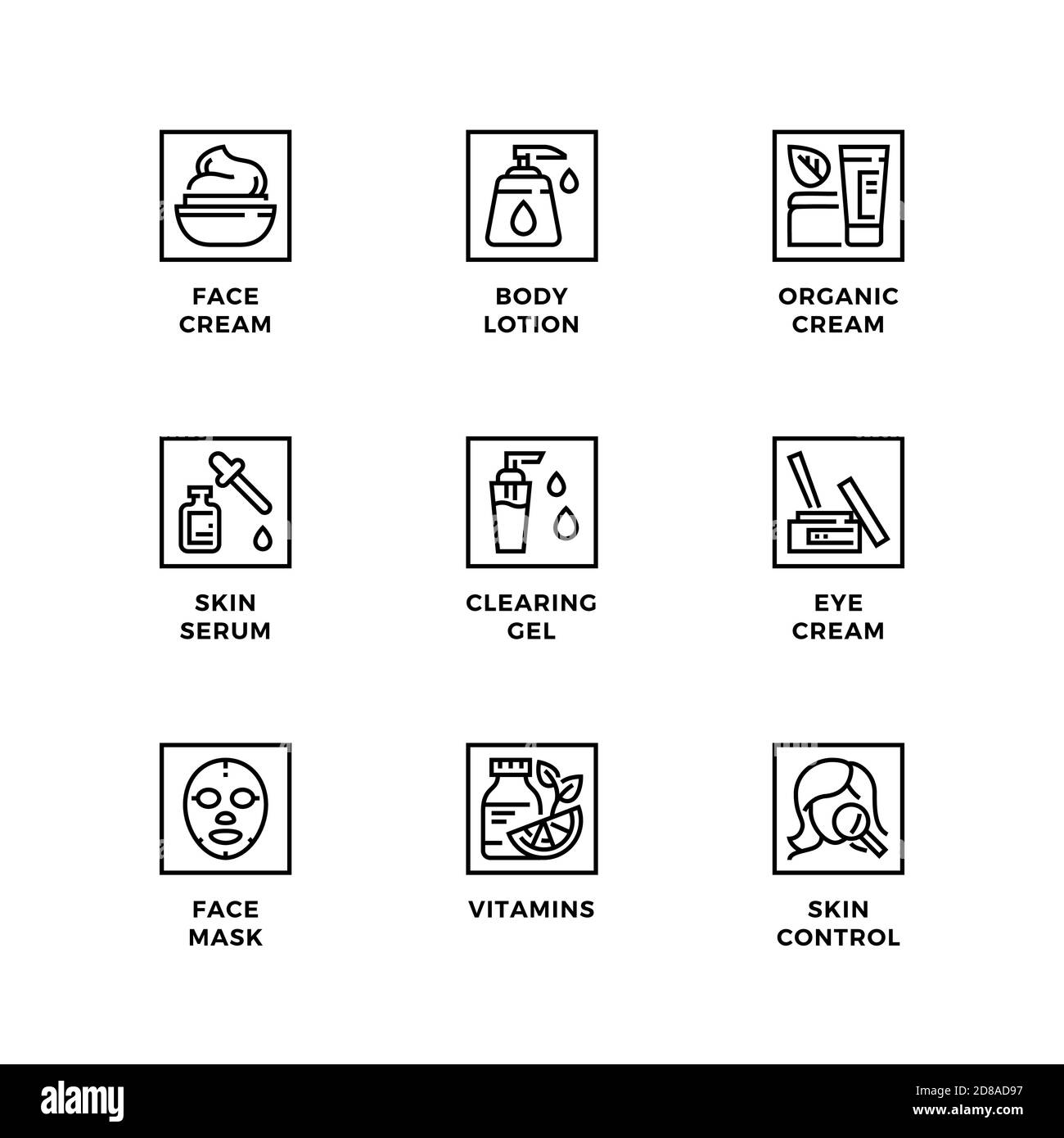 Skin therapy icon linear Stock Vector Images - Alamy