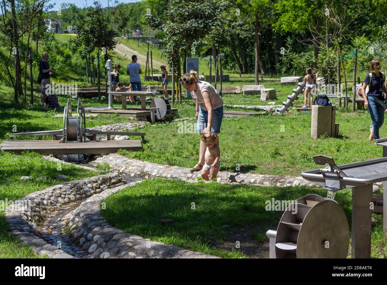 People playing with water games Stock Photo - Alamy