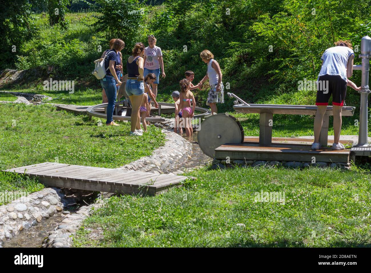 People playing with water games Stock Photo - Alamy