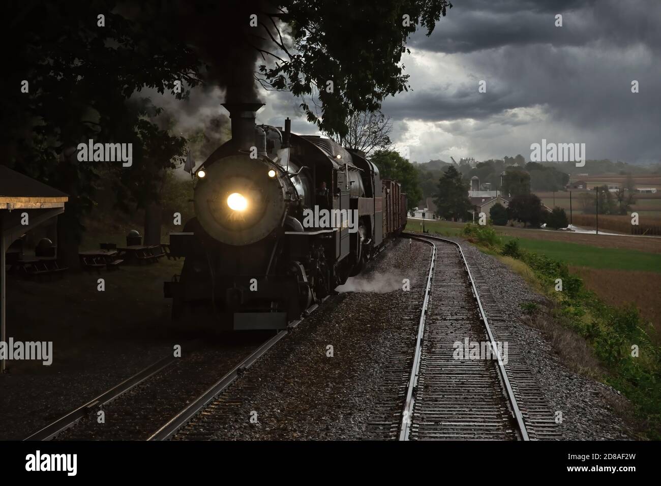 Smoke steam puffing railway hi-res stock photography and images - Alamy