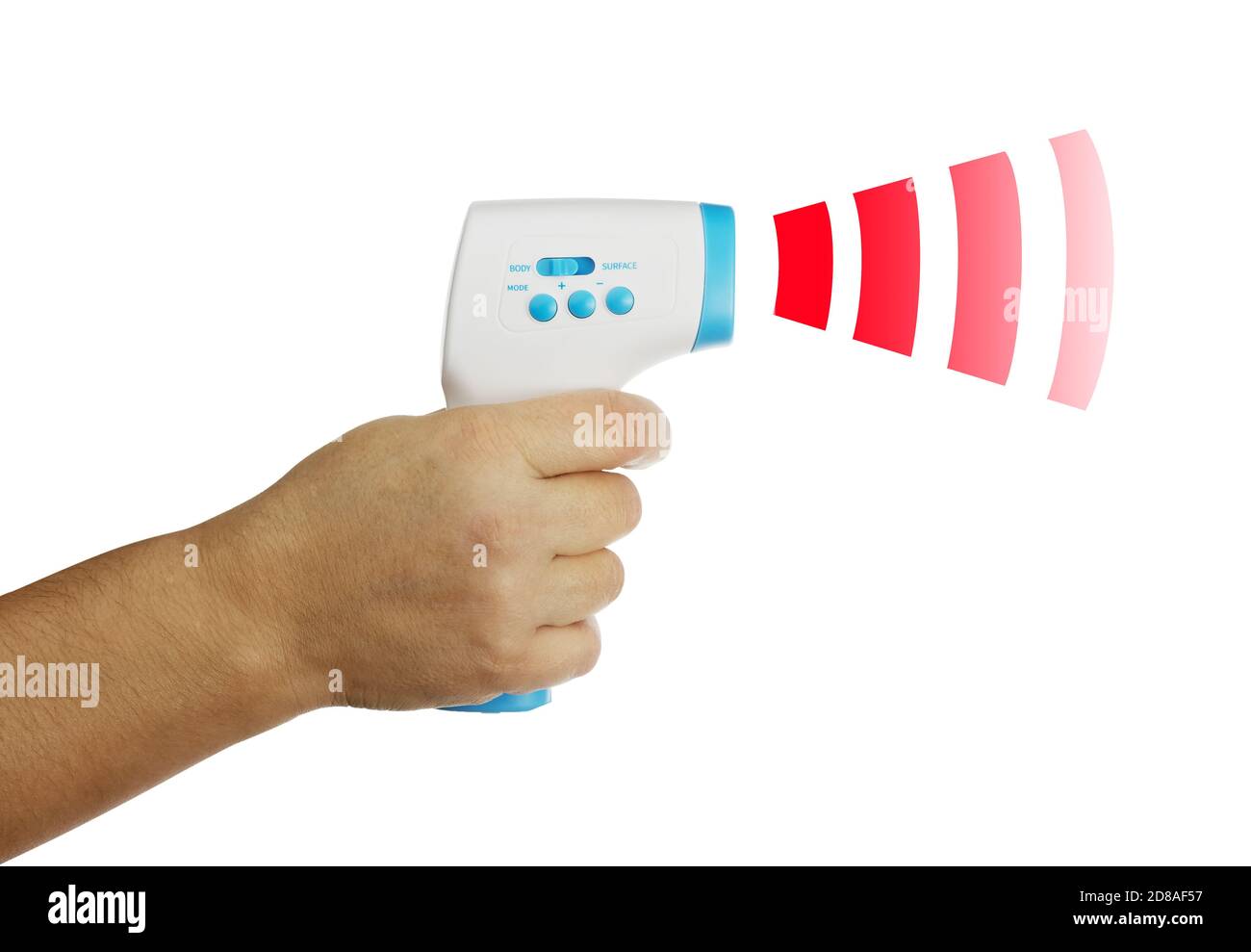 Thermometer Gun Side View Medical Digital Non-Contact Infrared Sight ...