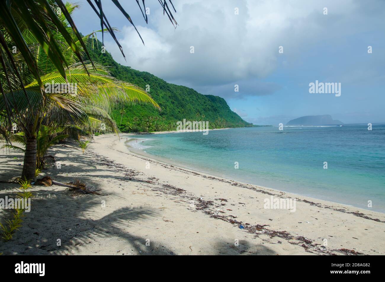 Breathtaking view of a tropical beach in Lalomanu, Upolu, Samoa Stock ...
