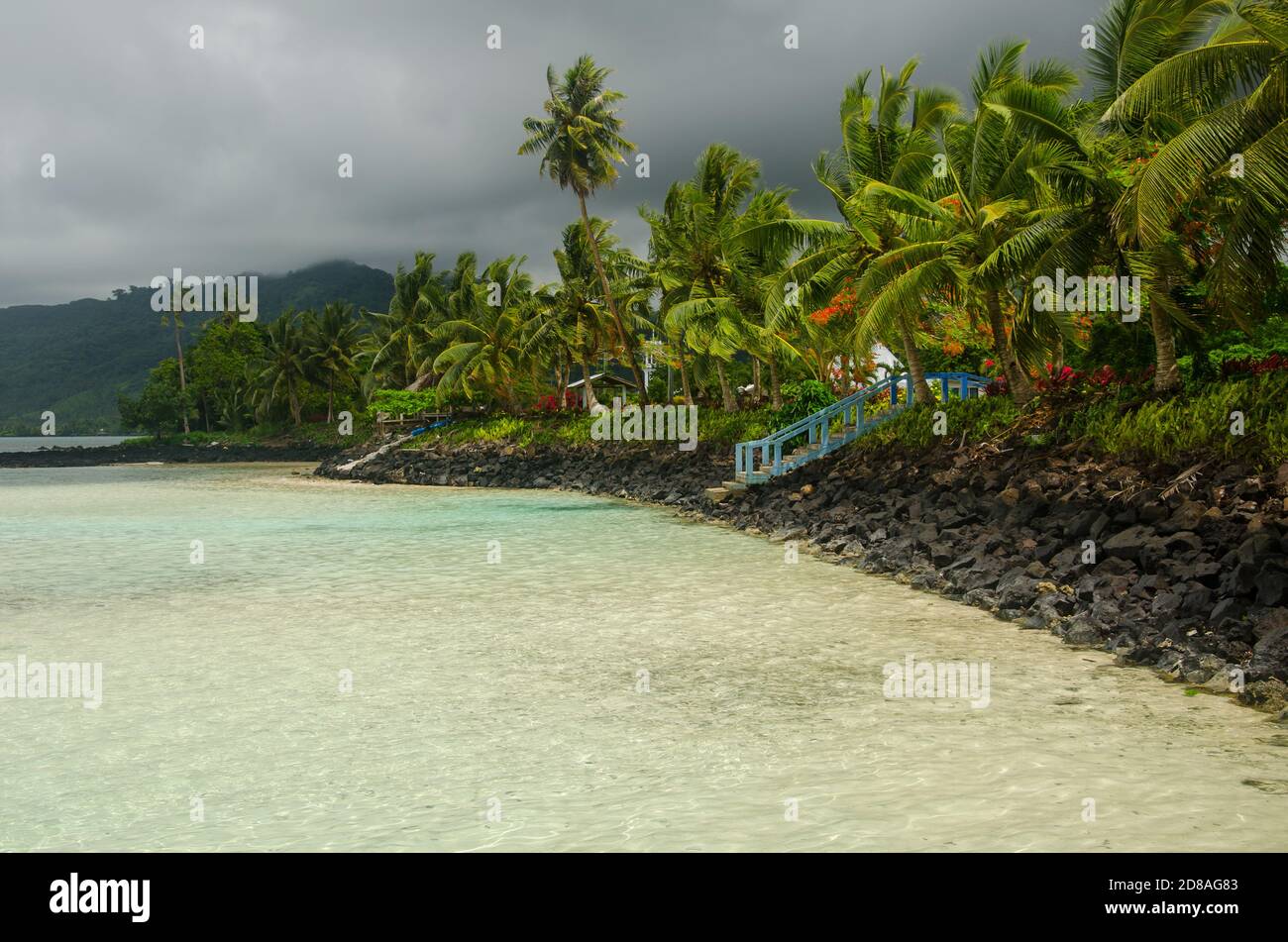 Breathtaking view of a tropical beach in Savaii, Samoa Stock Photo - Alamy