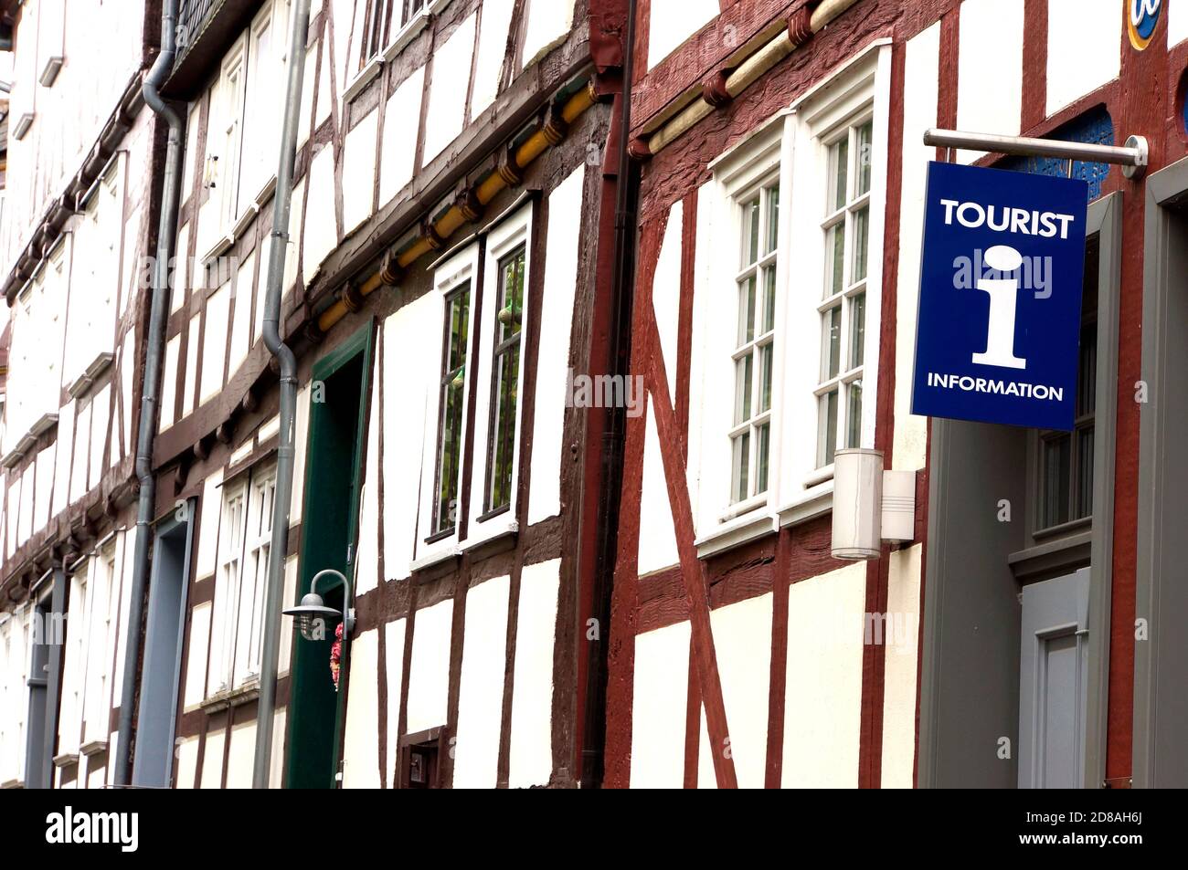 Fachwerkhäuser in der historischen Altstadt, Frankenberg, Hessen ...