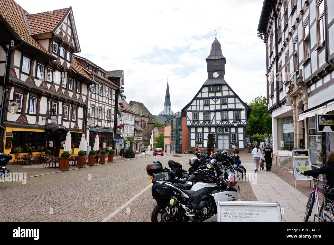 Historisches Rathaus in der Altstadt, Uslar,Niedersachsen , Deutschland ...