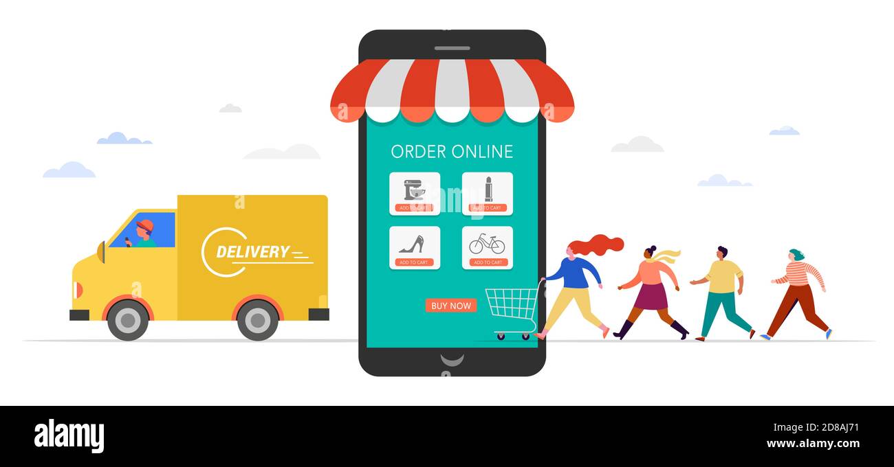 Mobile food sales Cut Out Stock Images & Pictures - Alamy