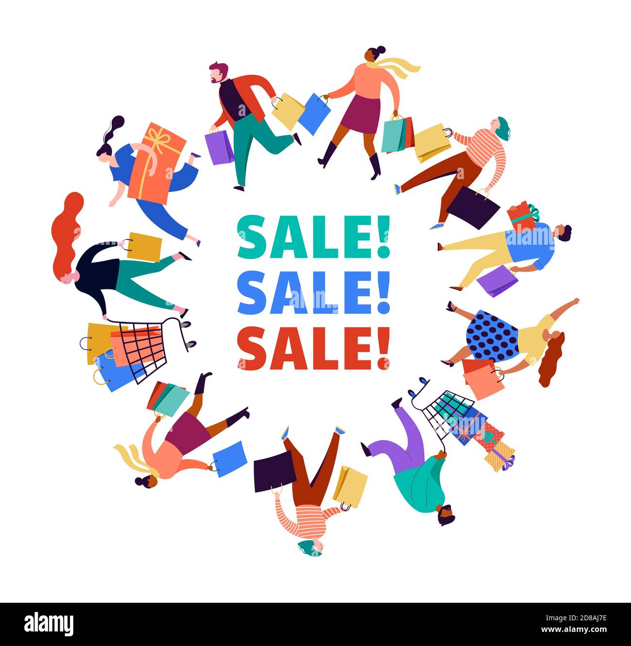 Indian women supermarket Stock Vector Images - Alamy