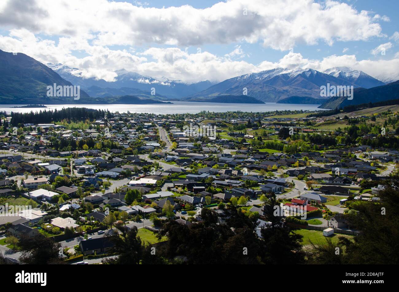 Aerial view of Wanaka, New Zealand Stock Photo - Alamy