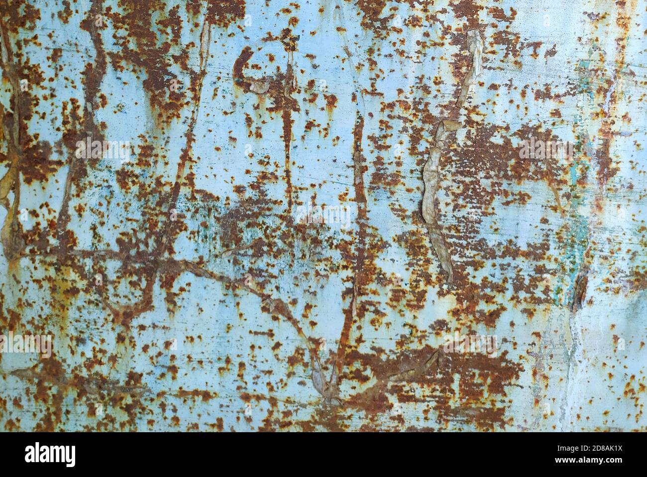 Old green iron sheet with peeling brown paint and rusty spots. Texture ...