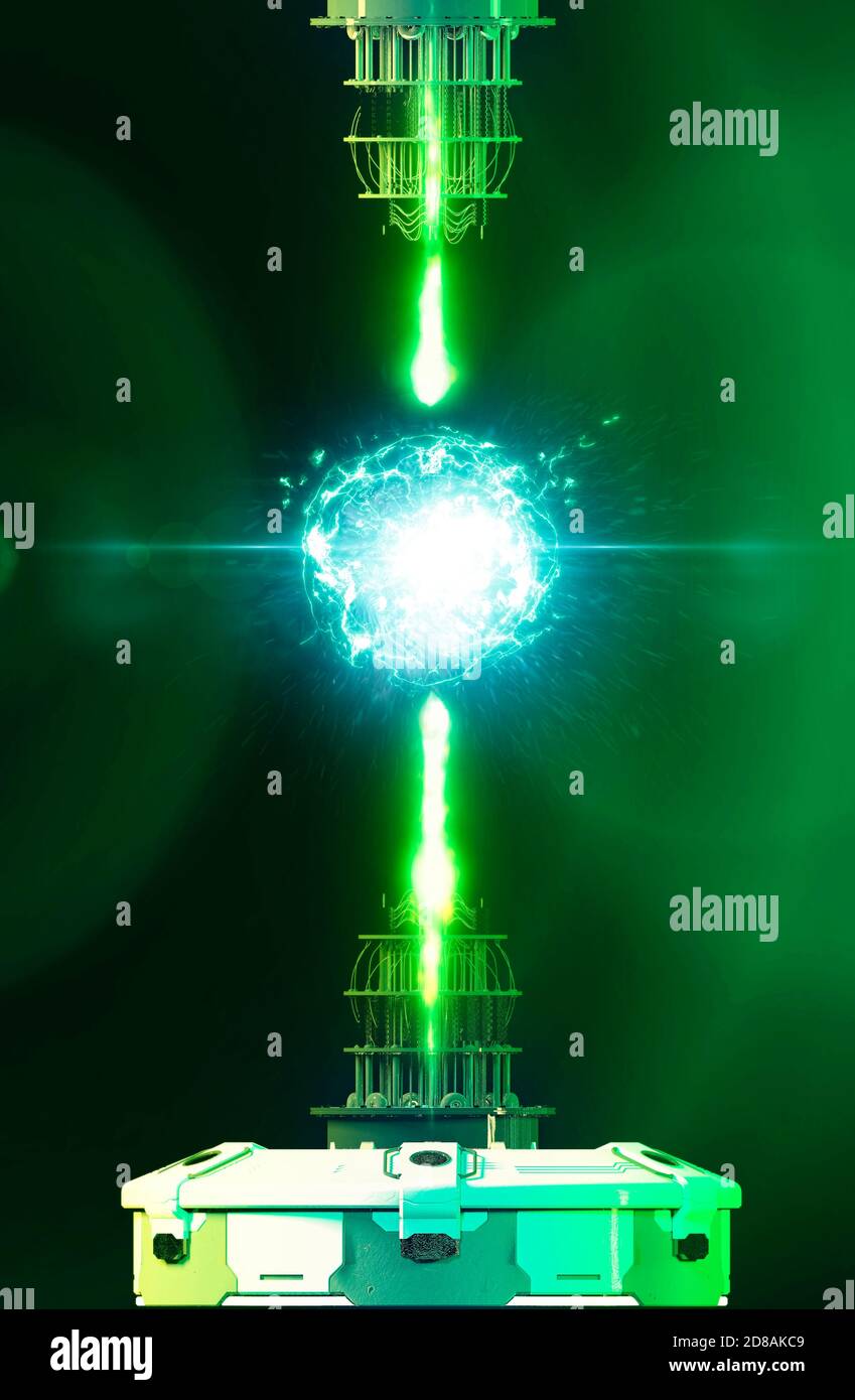 Energy flow, energy catalyst. Laboratory and experimentation, particle ...