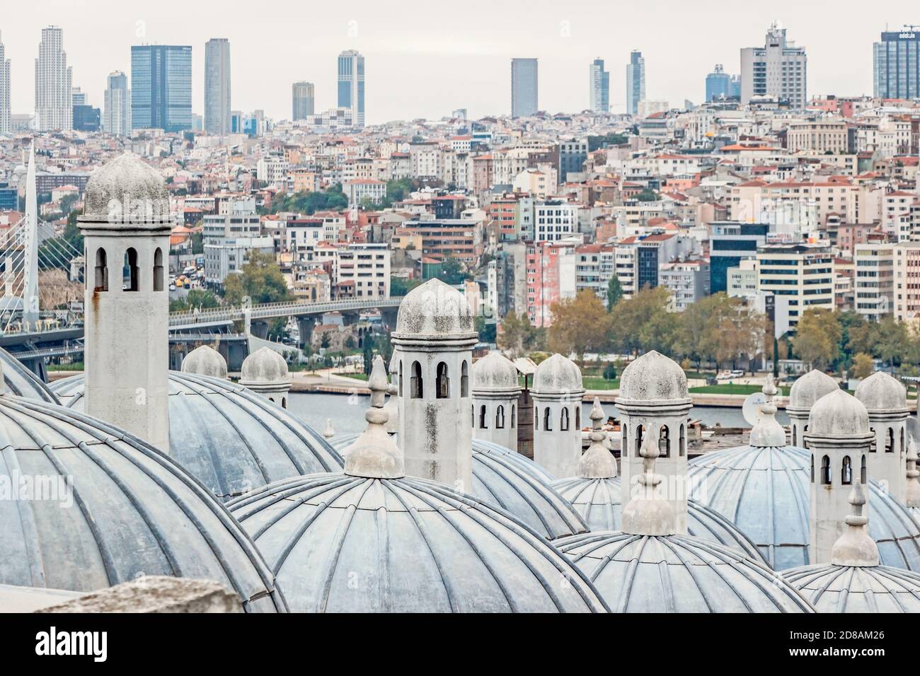 Cityscape with Suleymaniye mosque roof in Istanbul Stock Photo - Alamy