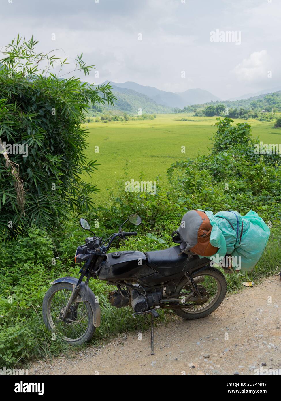 Motorcycle Road Trip in Laos Stock Photo - Alamy