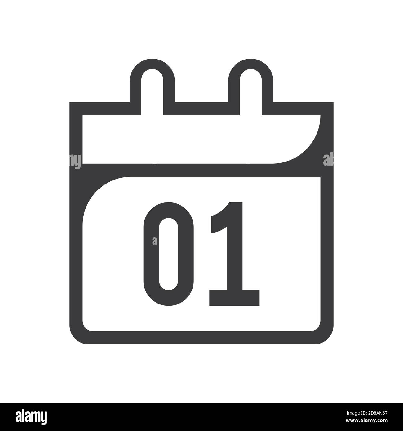 Calendar sign trendy vector icon template. Black isolated calendar icon ...