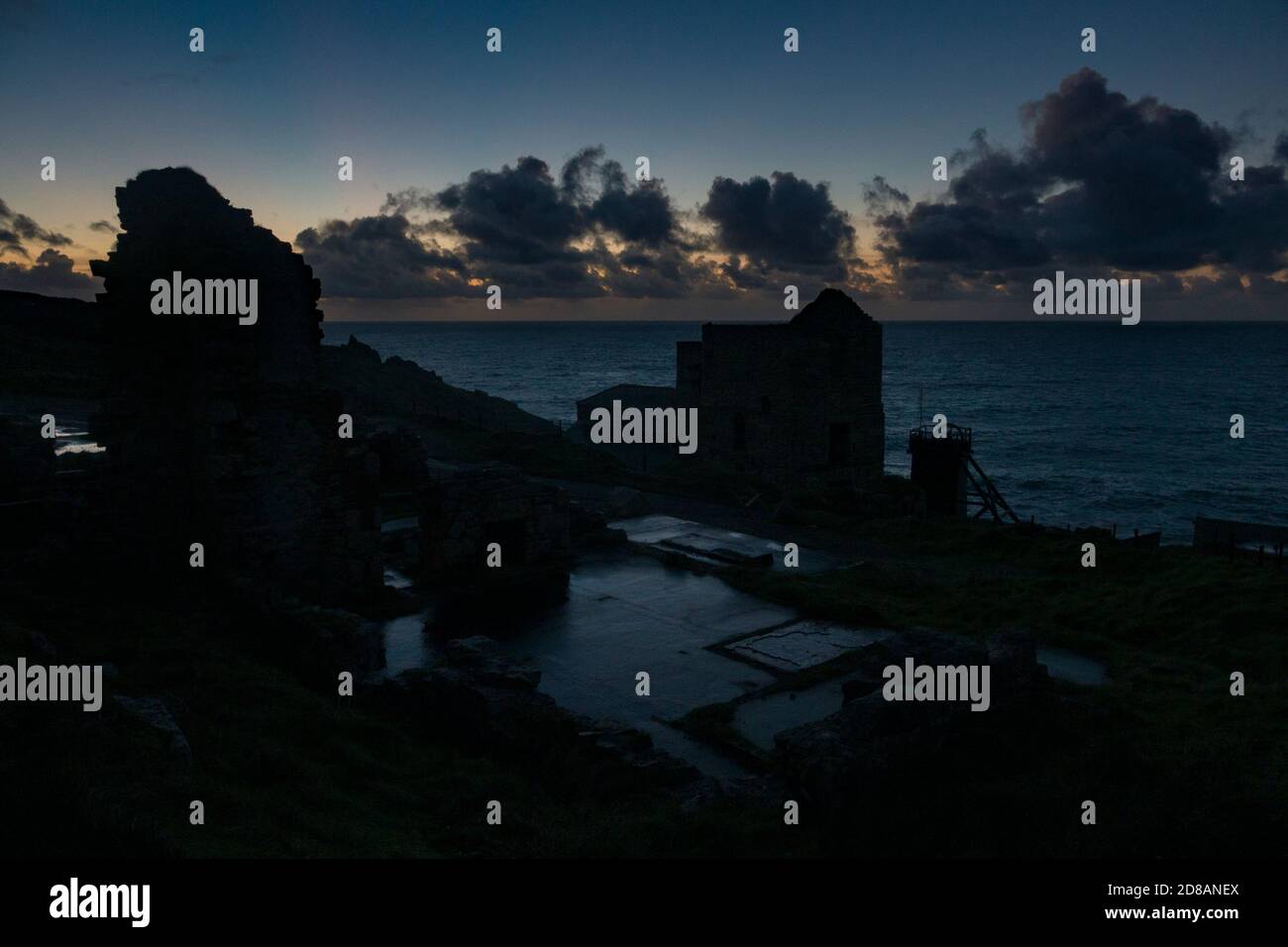 Levant Mine, dusk, winter Stock Photo - Alamy