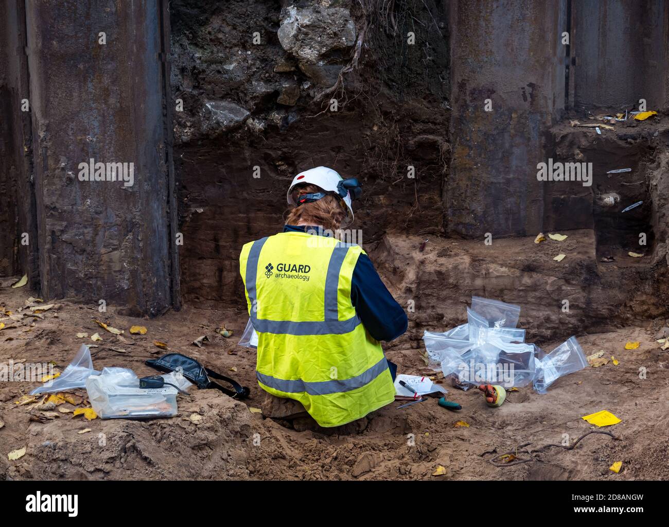 Archaeological dig of Medieval burial site, Constitution Street, Leith ...